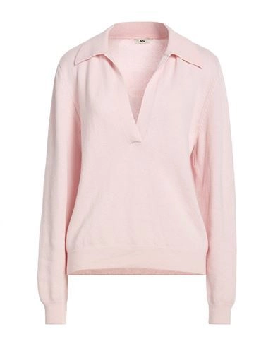 ANNAGRETA Cashmere Polo Sweater - Pink