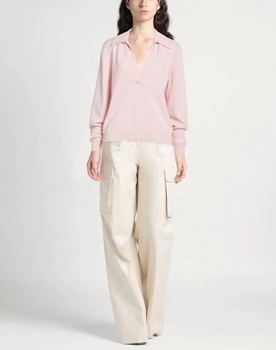 ANNAGRETA Cashmere Polo Sweater - Pink