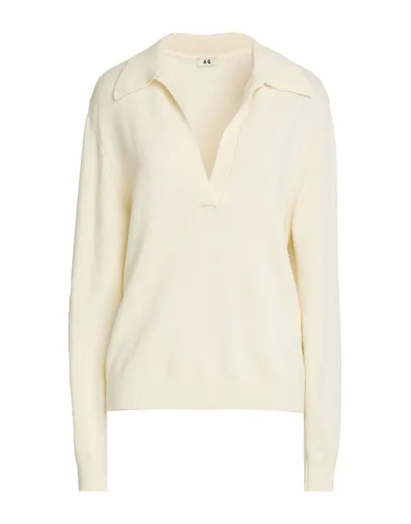 ANNAGRETA Cashmere Polo Sweater - White