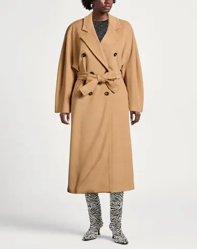 Roberto Cavalli Coat Camel Size Wool, Polyester, Acrylic