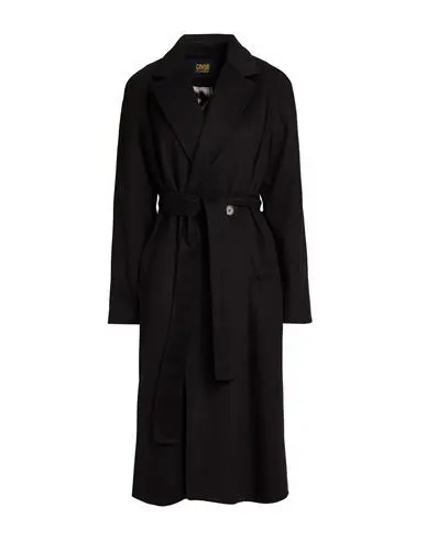 Roberto Cavalli Light Wool Blend Belted Coat - Black
