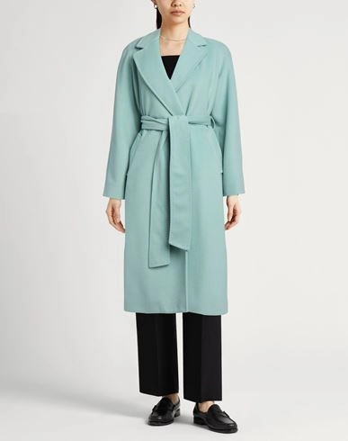 Roberto Cavalli Belted Wool Blend Coat - Blue