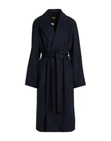 Roberto Cavalli Belted Wool Blend Coat - Midnight Blue