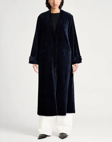 FORTE_FORTE Single-breasted Corduroy Coat - Blue