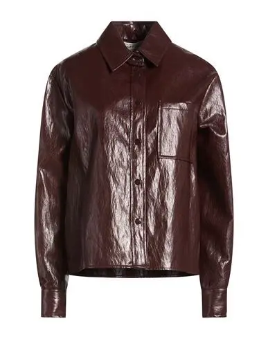 SHIRTAPORTER Jacket Burgundy Size Polyurethane, Viscose