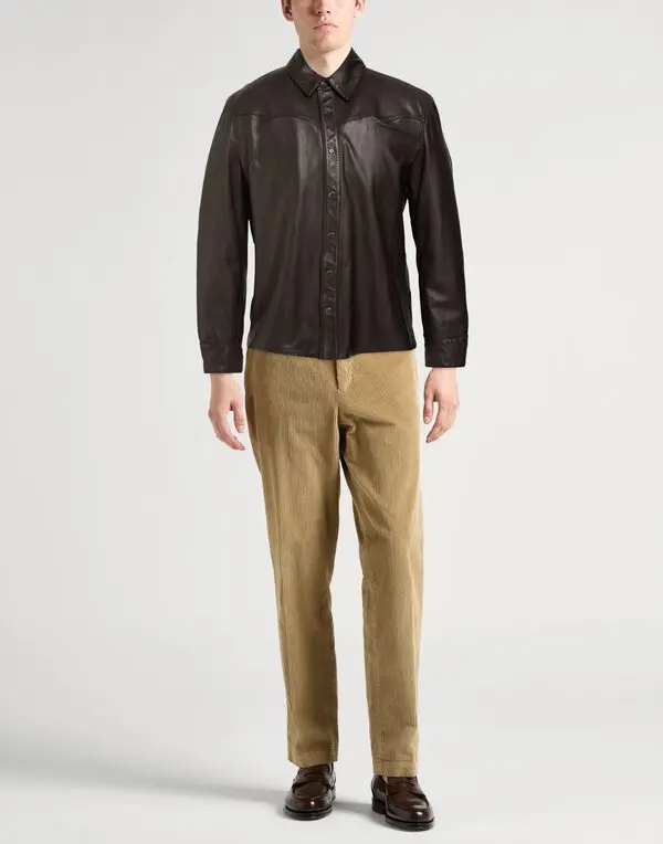 John Varvatos Shirt Dark Size Sheepskin