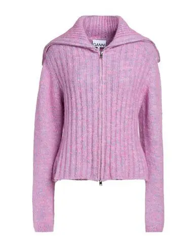 GANNI Cardigan Size Alpaca Wool, Organic Cotton, Recycled Polyamide, Polyamide, Elastane - Pink