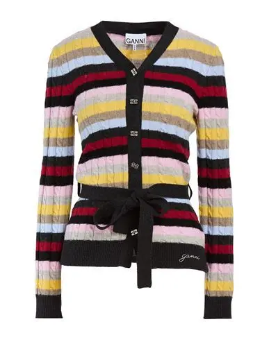 GANNI Cardigan Charcoal Size Wool, Recycled Wool, Recycled Polyamide - Grey