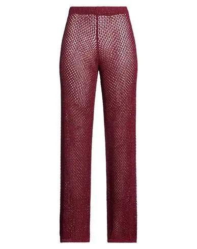 VICOLO Straight-leg Pants With Metallic Finish - Red