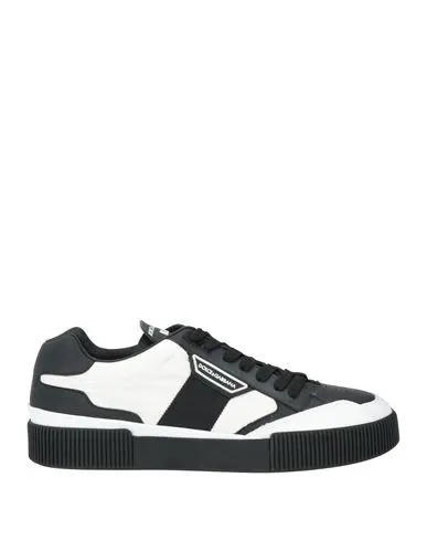 Dolce & Gabbana Sneakers Size Calfskin, Textile Fibers, Viscose, Cotton, Acrylic - Black