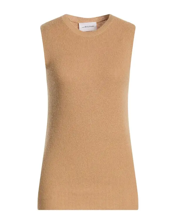 ANNA MOLINARI Sweater Camel Size Wool, Cashmere