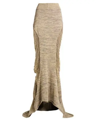 Rick Owens Maxi Skirt Size Virgin Wool, Viscose, Polyester - Gold