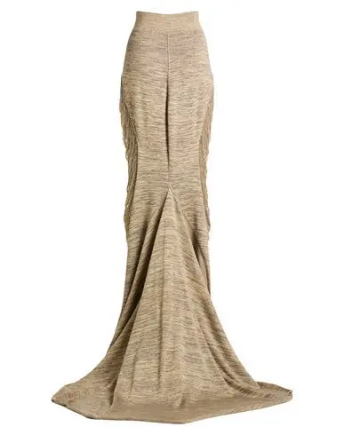 Rick Owens Maxi Skirt In Virgin Wool, Viscose, And Polyester