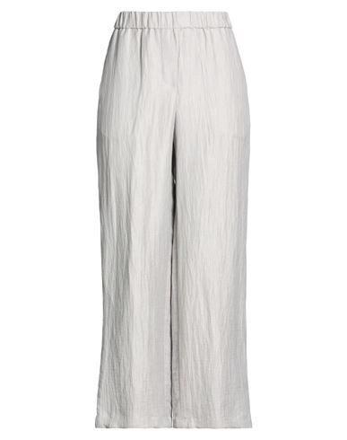 Peserico Linen Polyamide Wide-leg Pants - Light Grey