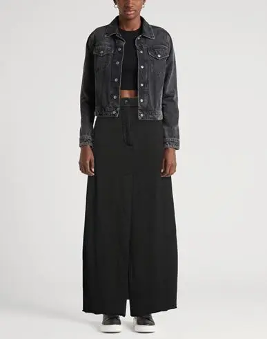 Masnada Maxi Skirt In Cotton With Satin And Two-tone Detailing