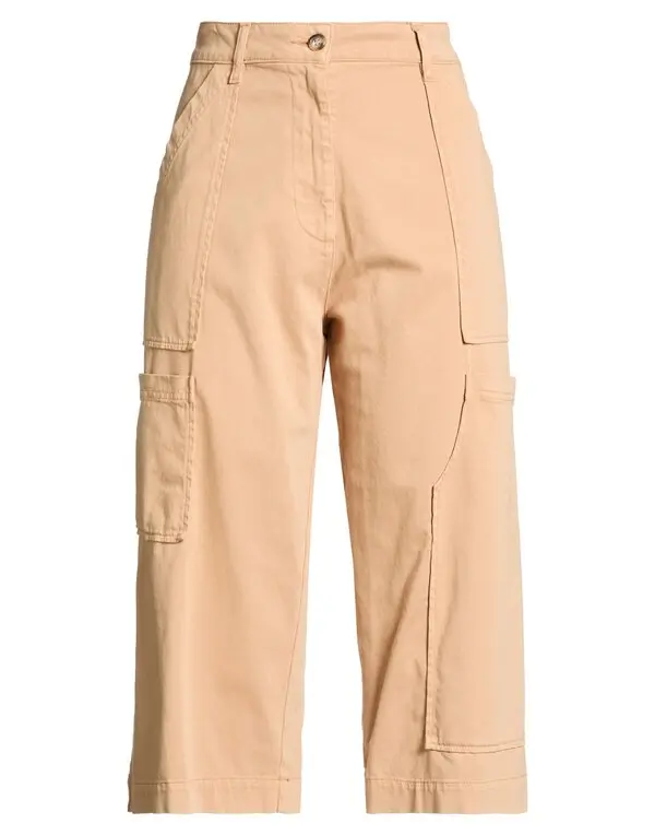 SEMICOUTURE Pants Sand Size Cotton, Lyocell, Elastane