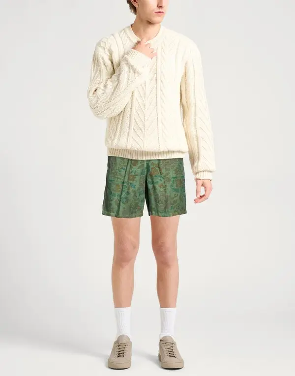 120% Lino Linen Floral Print Shorts