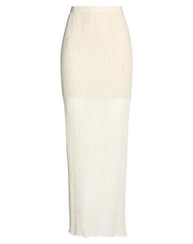 ALYSI Virgin Wool And Silk Maxi Skirt - Ivory