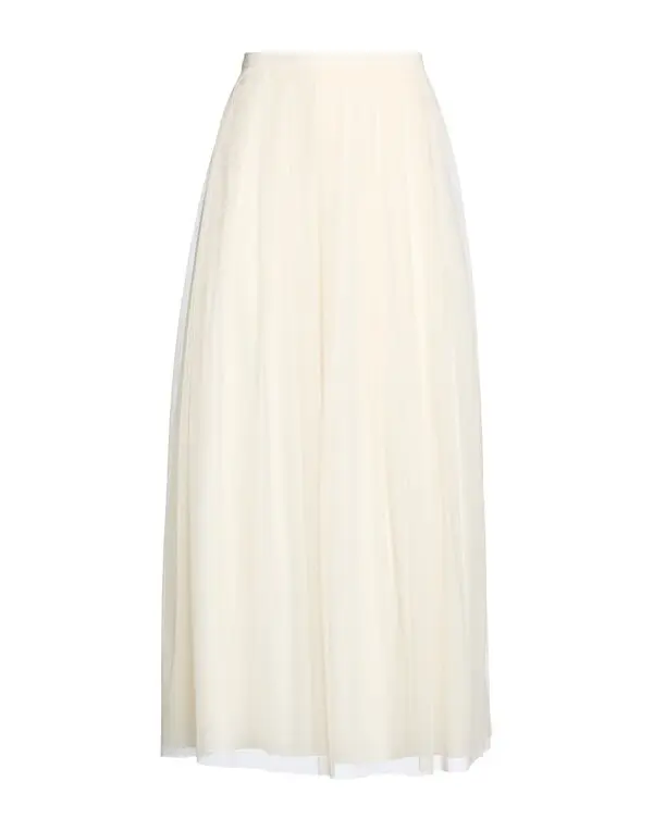 Alpha Studio Pleated Tulle Maxi Skirt - White