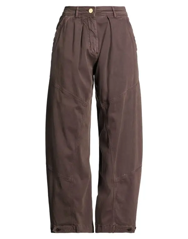 Pinko Pants Chocolate Size Cotton, Elastane