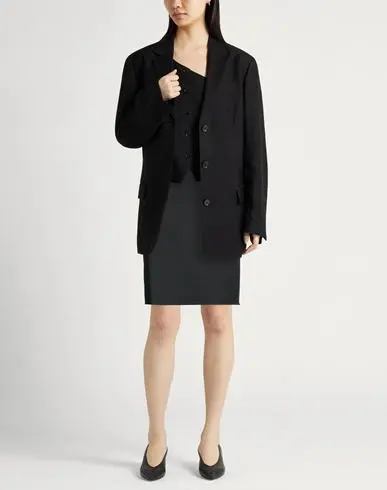 Emporio Armani Midi Skirt In Virgin Wool And Elastane