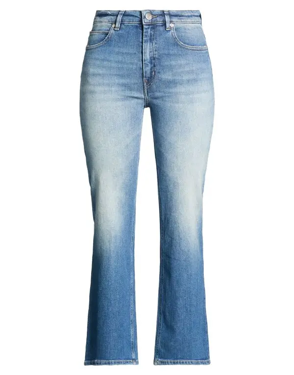 PT TORINO High Waisted Boot-cut Jeans With Faded Wash