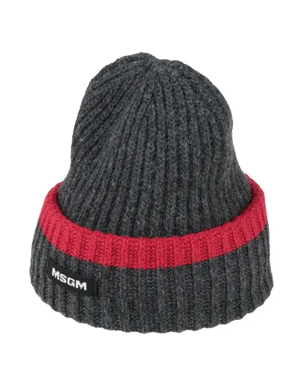 MSGM Hat Charcoal Size Viscose, Wool, Polyamide, Cashmere