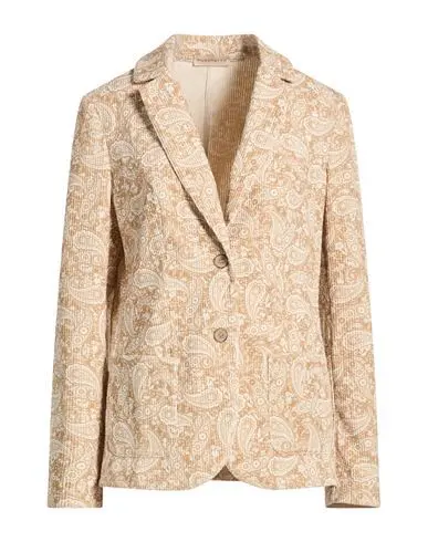 PUROTATTO Blazer Khaki Size Polyester, Polyamide, Elastane - Beige