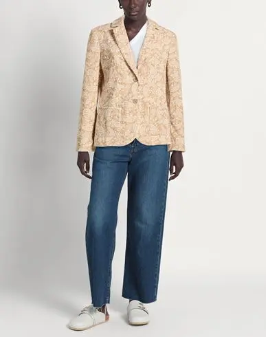 PUROTATTO Single-breasted Paisley Print Blazer