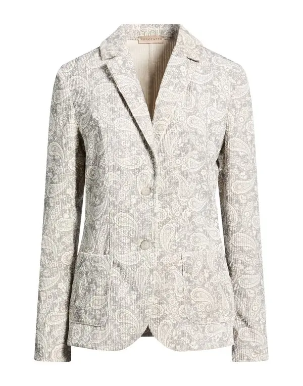 PUROTATTO Blazer Khaki Size Polyester, Polyamide, Elastane - Grey