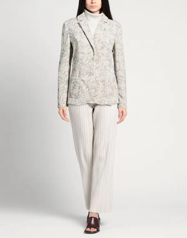 PUROTATTO Blazer Khaki Size Polyester, Polyamide, Elastane - Grey