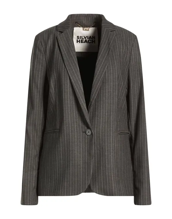 SILVIAN HEACH Blazer Charcoal Size Polyester, Viscose, Elastane