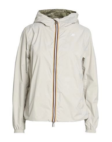 K-WAY Recycled Nylon Hooded Windbreaker Jacket - Light Grey