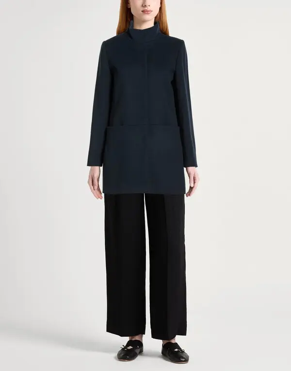 Cinzia Rocca Wool, Polyamide, Cashmere Coat - Navy