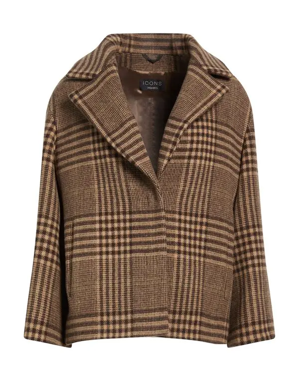 Cinzia Rocca Glen Plaid Wool Blend Coat