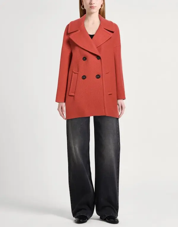 Cinzia Rocca Virgin Wool And Polyamide Pea Coat