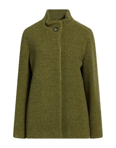 Cinzia Rocca Single-breasted Bouclé Coat - Green