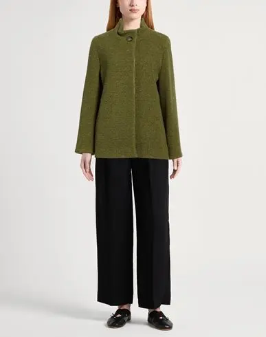 Cinzia Rocca Single-breasted Bouclé Coat - Green