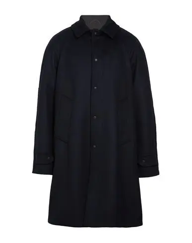 PALTO' Midnight Wool, Polyamide, And Cashmere Single-breasted Coat - Blue