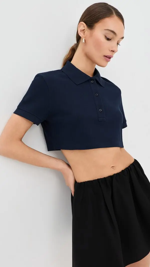Wardrobe.NYC Crop Polo Top