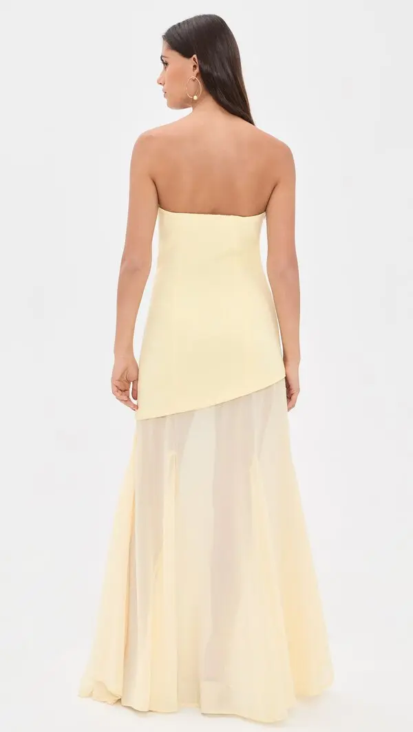 Endless Rose Strapless Combined Godet Dress