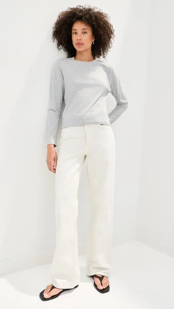 STATE & LAKE Eleanor Tee - Light Grey