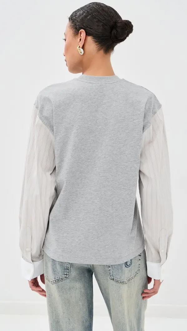 MERYLL ROGGE T-shirt With Shirting Sleeves