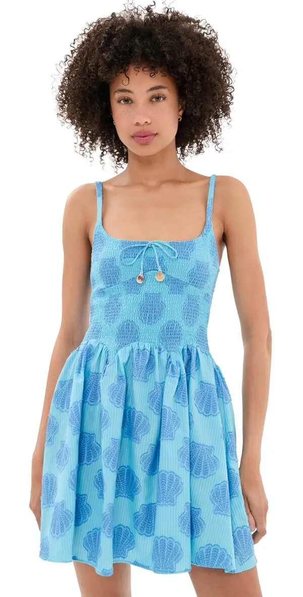 Saylor Lapis Mini Dress - Blue Multi