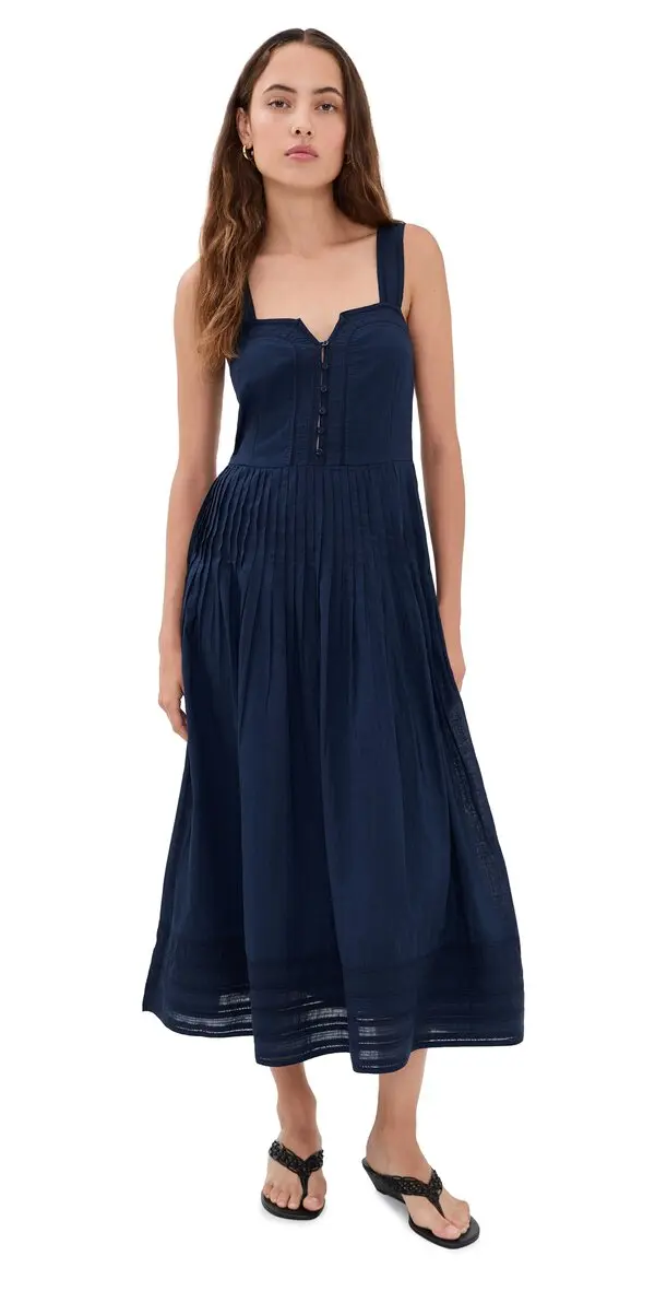 The Great. The Day Break Dress - Navy