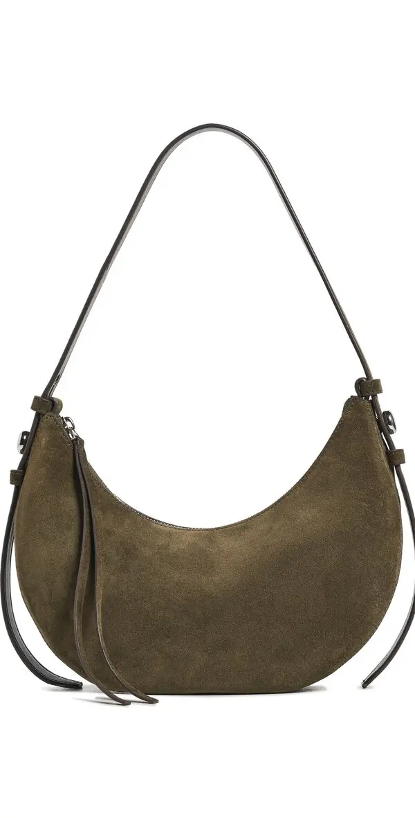 Tory Burch Romy Suede Half Moon Bag - Leccio