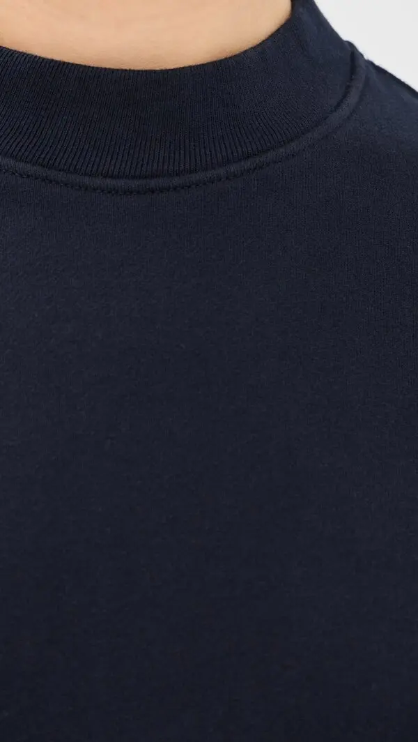 TWP Cropped Mock Neck Tee
