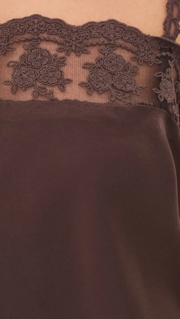 Bardot Bonita Satin Lace Trim Top