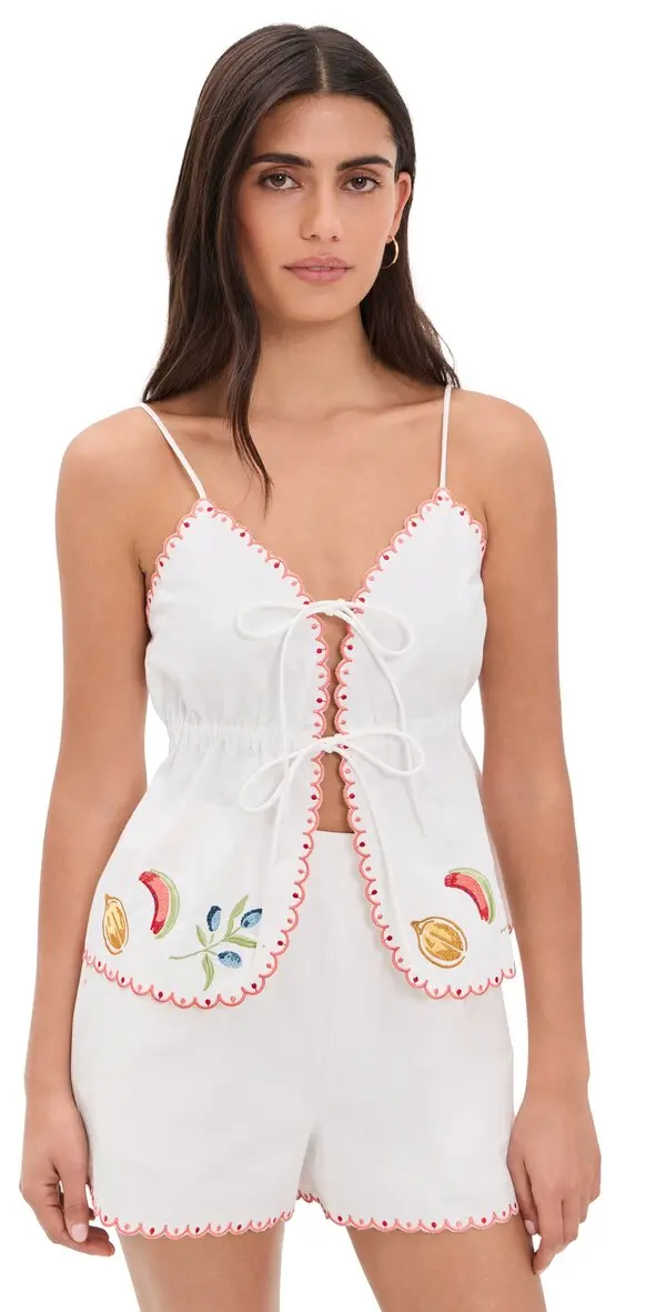 Minkpink Santorini Embroidered Cami