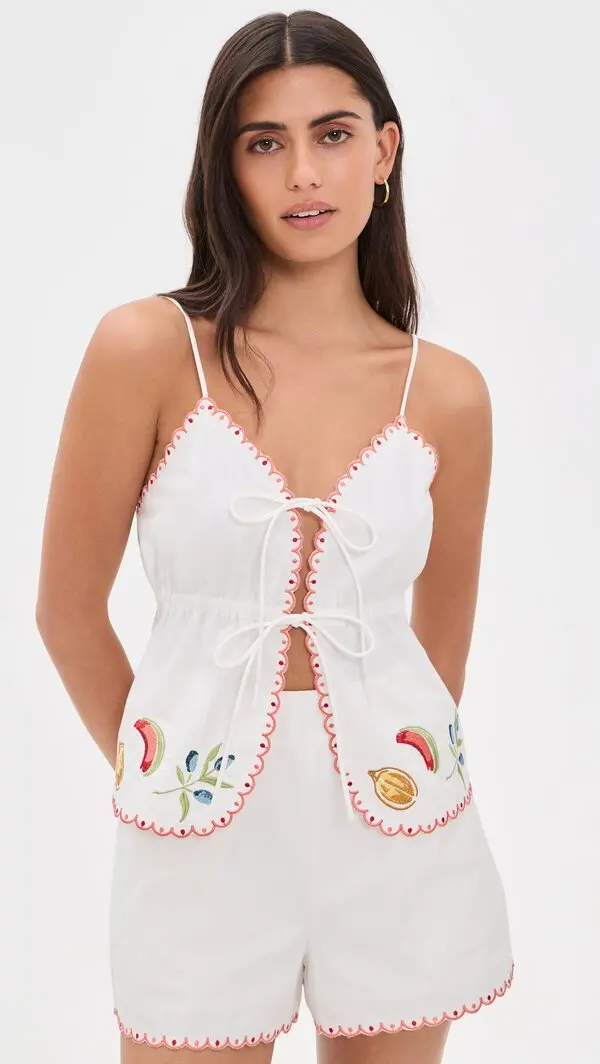 Minkpink Santorini Embroidered Cami